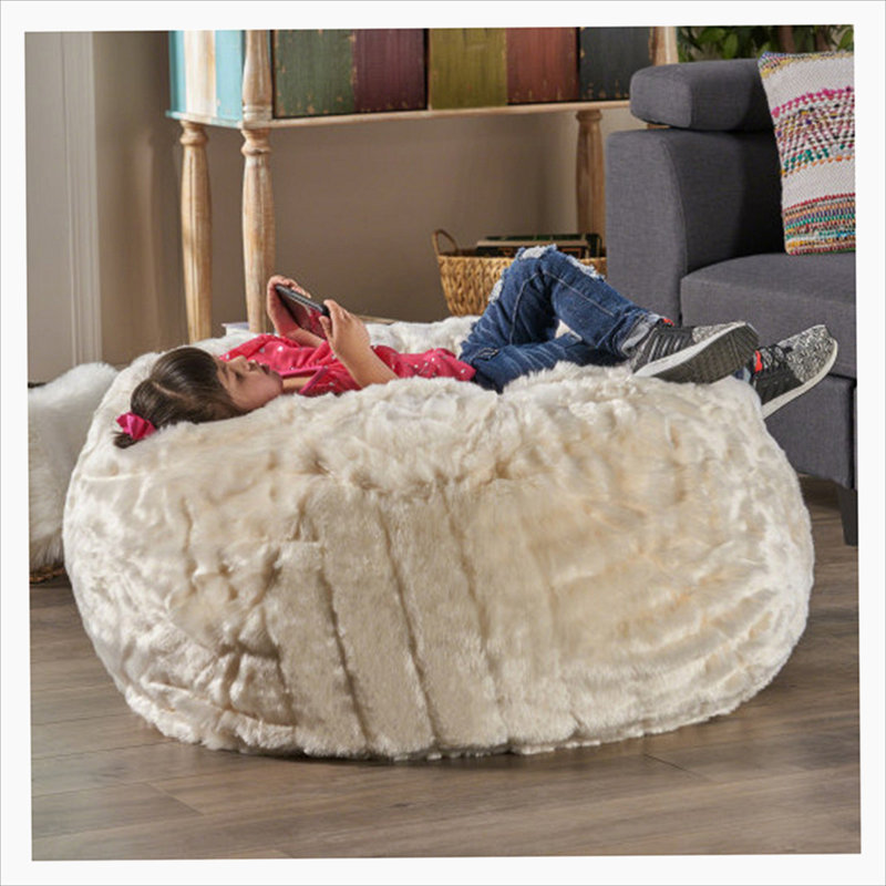 White furry bean bag store